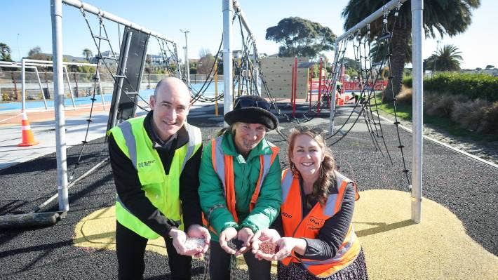 Matting at Timaru playground part of innovative recycling programme ...